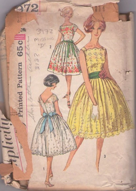 Simplicity 3972 A | Vintage Sewing Patterns | Fandom