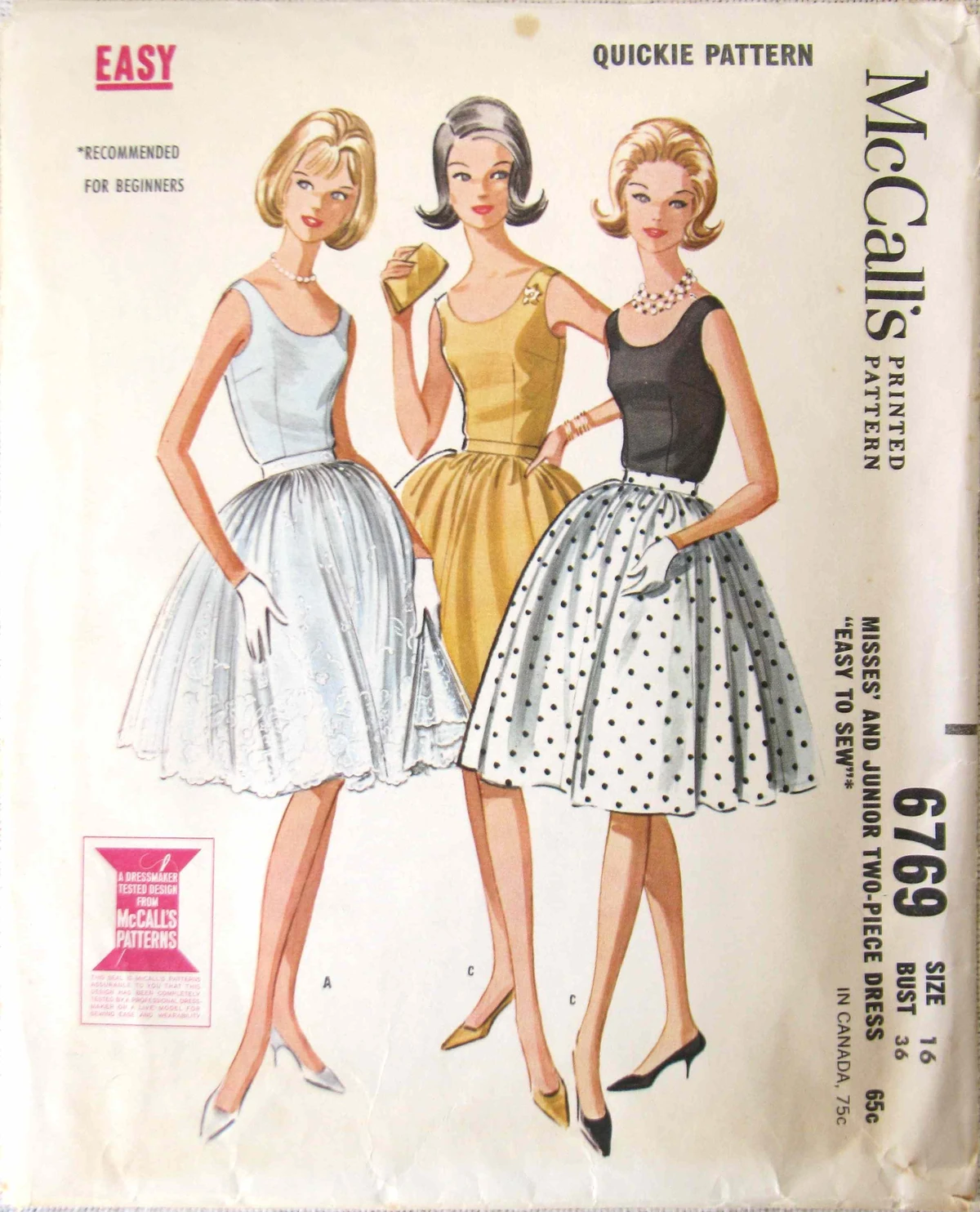 McCall's 6769 | Vintage Sewing Patterns | Fandom