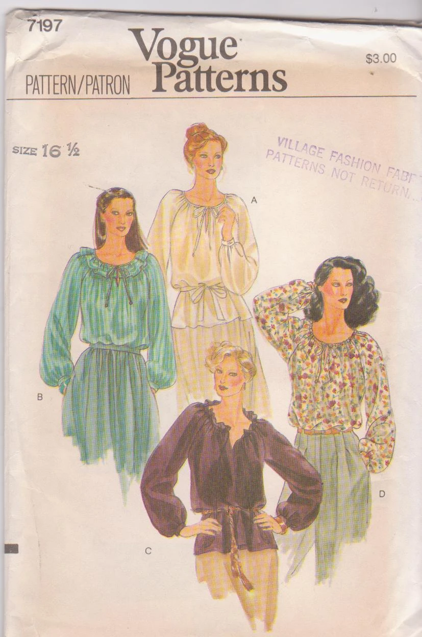 Vogue 7197 A | Vintage Sewing Patterns | Fandom