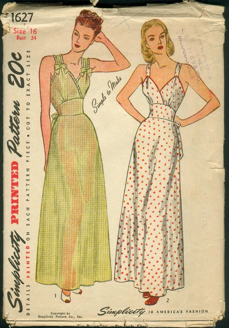 Simplicity 1627 | Vintage Sewing Patterns | Fandom