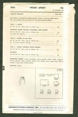 Advance 9565 | Vintage Sewing Patterns | Fandom