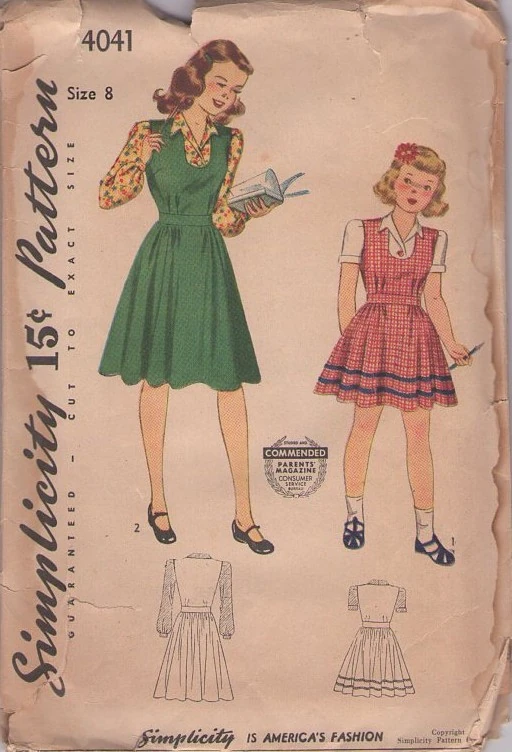 Simplicity 4041 | Vintage Sewing Patterns | Fandom