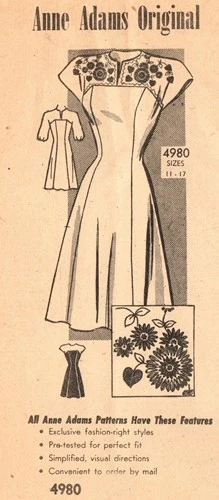 Anne Adams 4980 | Vintage Sewing Patterns | Fandom