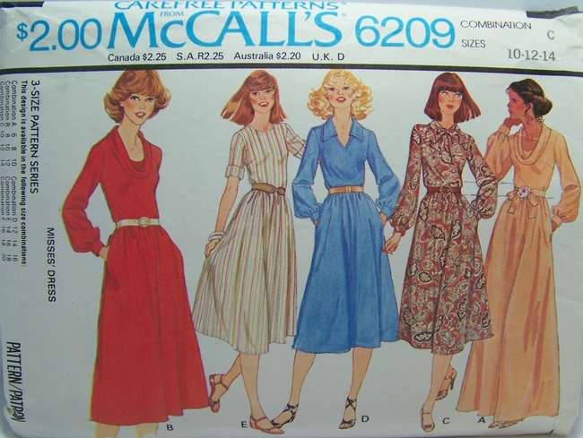 McCall's 6209 | Vintage Sewing Patterns | Fandom
