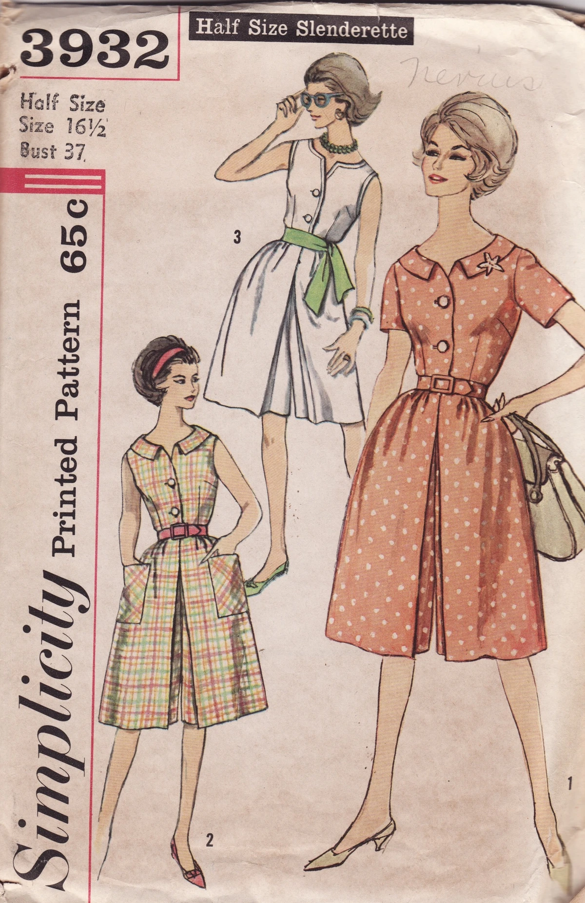 Simplicity 3932 A | Vintage Sewing Patterns | Fandom