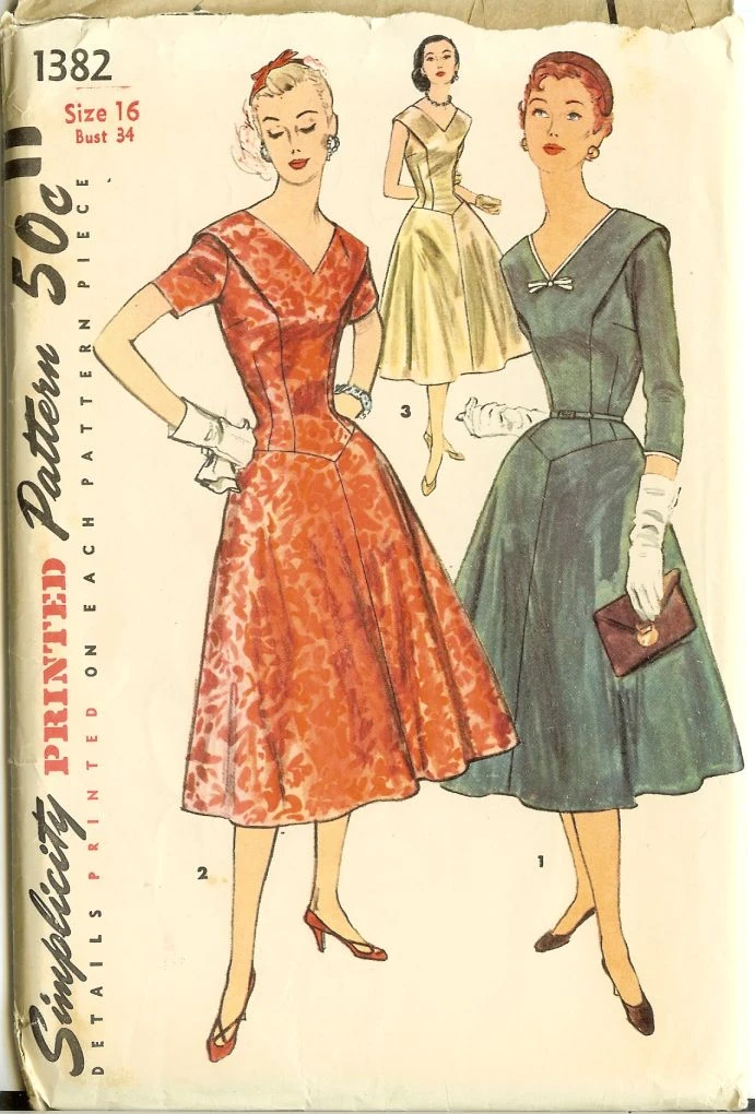 Simplicity 1382 A | Vintage Sewing Patterns | Fandom