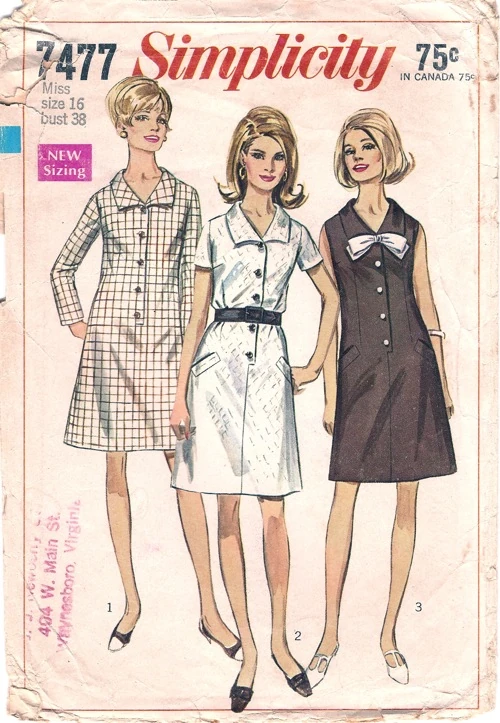 Simplicity 7477 | Vintage Sewing Patterns | Fandom