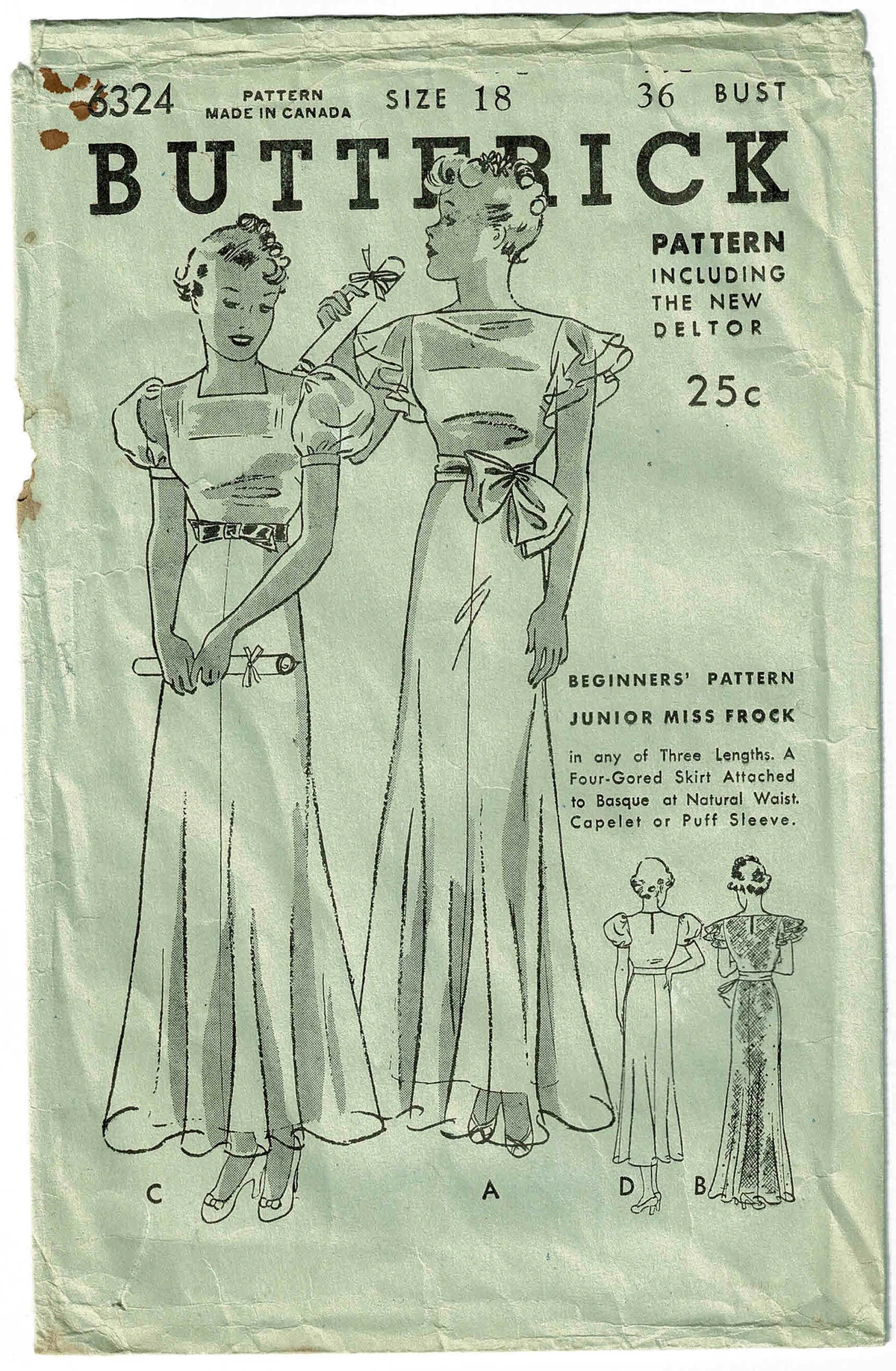Butterick 6324 C | Vintage Sewing Patterns | Fandom