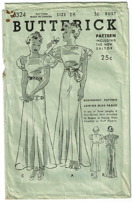 Butterick 6324 C | Vintage Sewing Patterns | Fandom