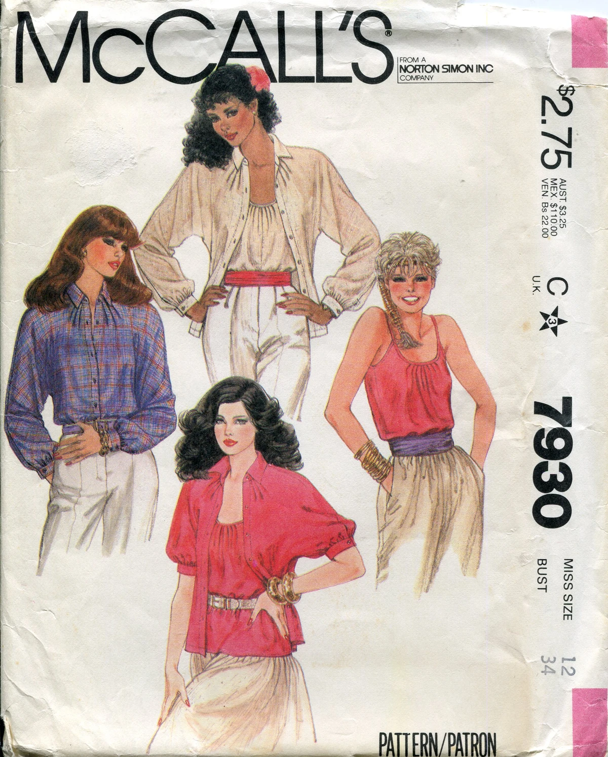 McCall's 7930 | Vintage Sewing Patterns | Fandom