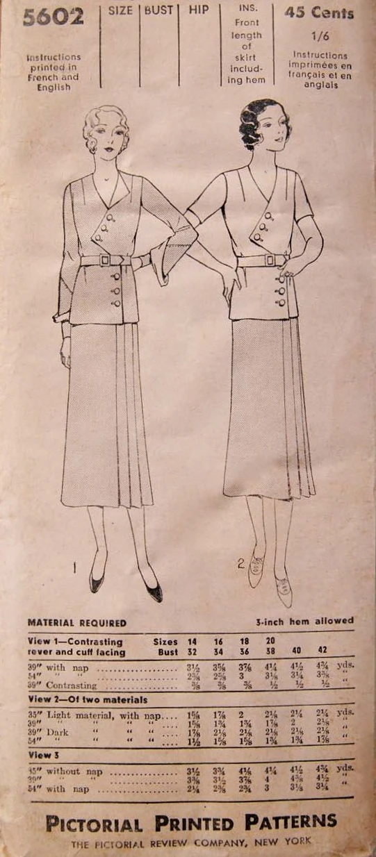 Pictorial Review 5602 | Vintage Sewing Patterns | Fandom