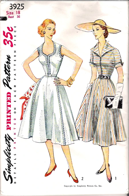 Simplicity 3925 A | Vintage Sewing Patterns | Fandom