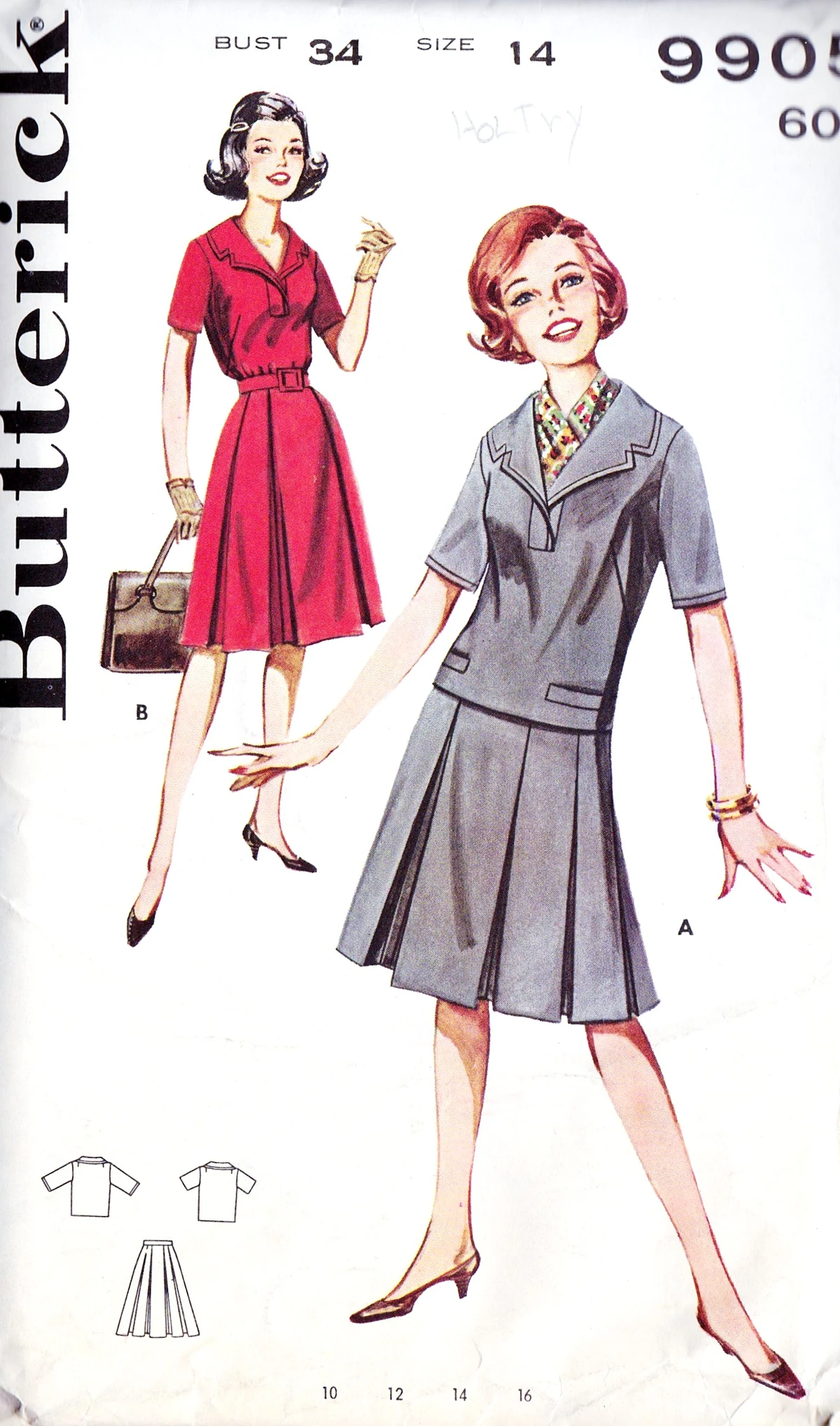 Butterick 9905 | Vintage Sewing Patterns | Fandom