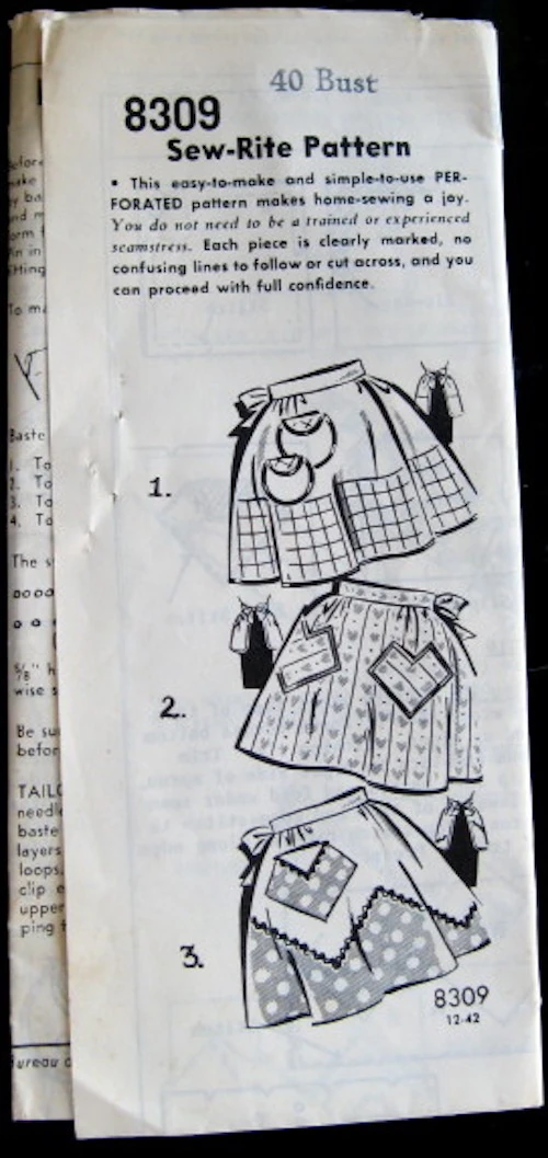Sew-Rite 8309 | Vintage Sewing Patterns | Fandom