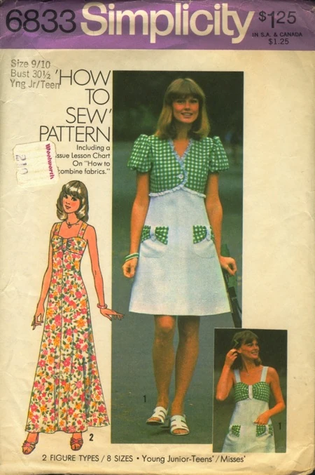 Simplicity 6833 | Vintage Sewing Patterns | Fandom