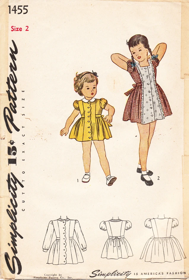 Simplicity 1455 A | Vintage Sewing Patterns | Fandom