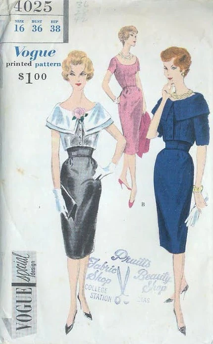 Vogue 4025 | Vintage Sewing Patterns | Fandom