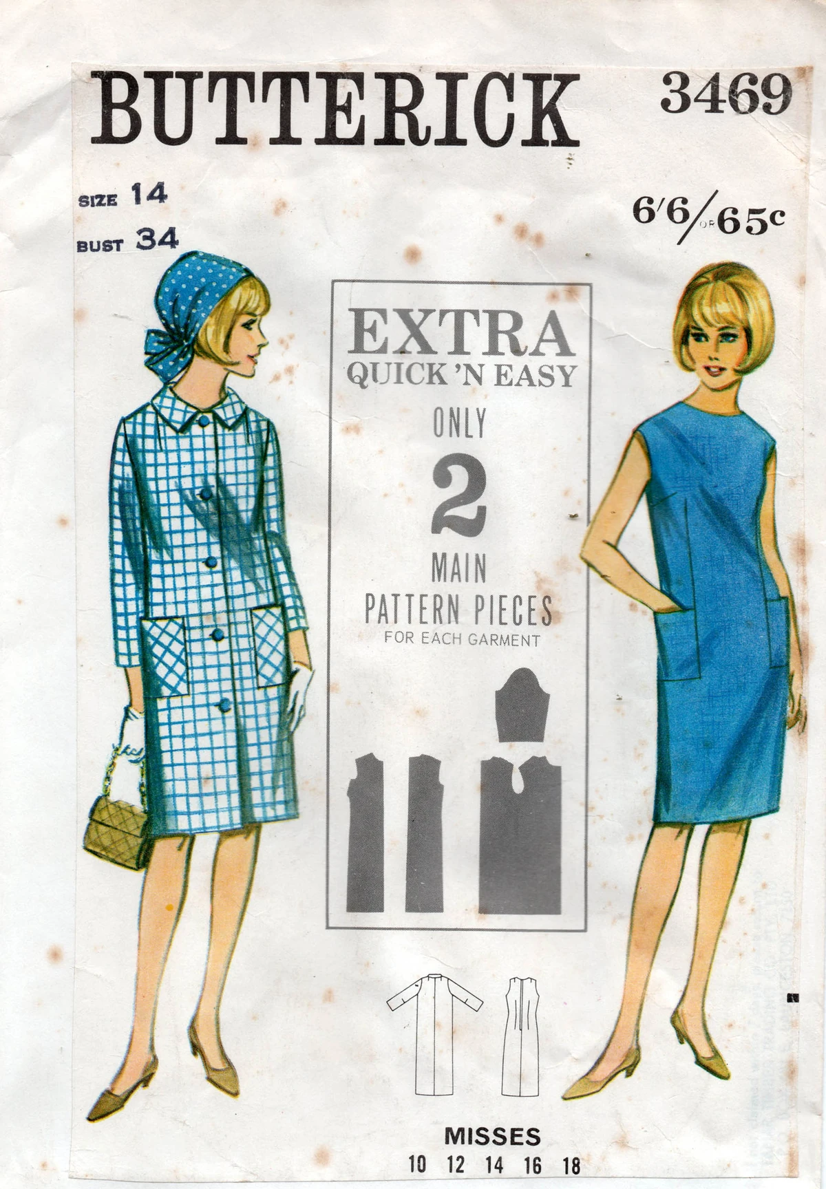 Butterick 3469 B | Vintage Sewing Patterns | Fandom