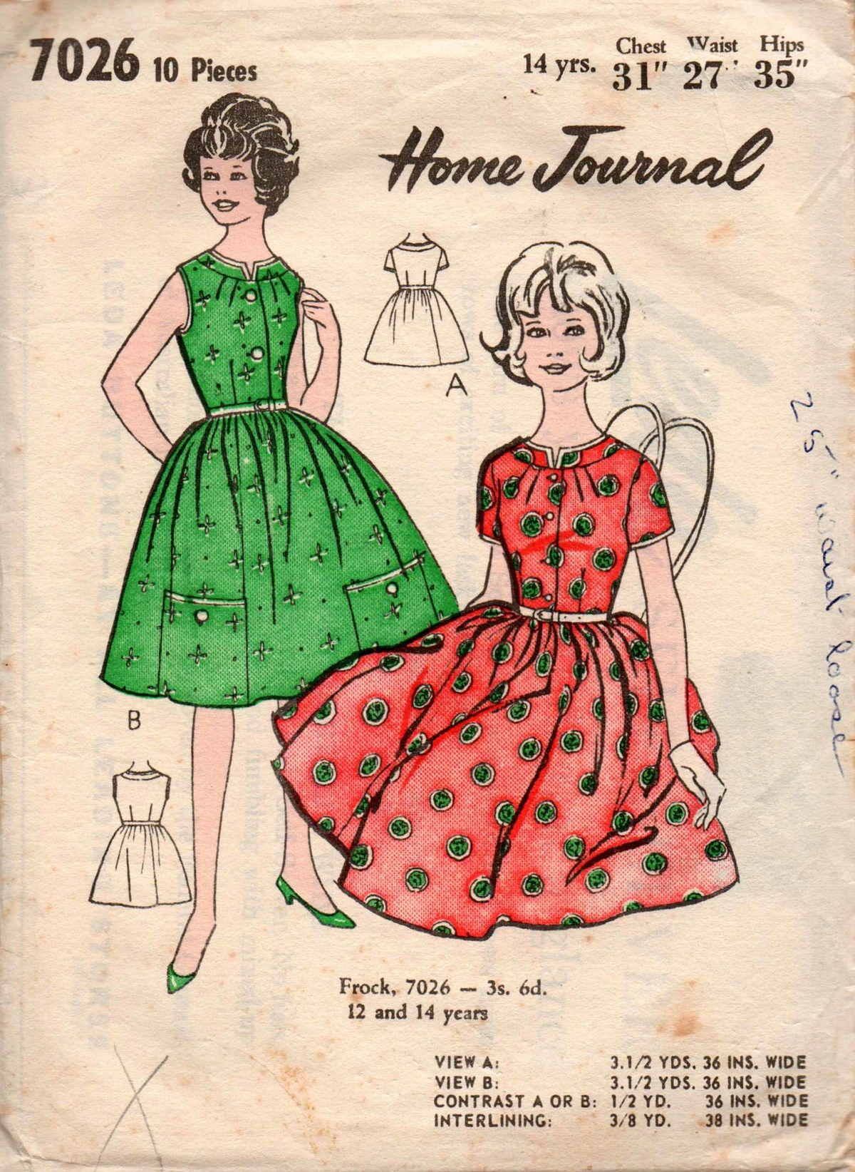 Australian Home Journal 7026 | Vintage Sewing Patterns | Fandom