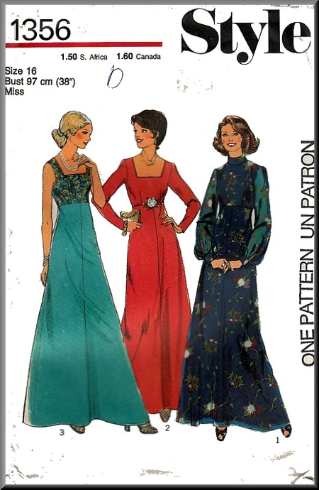 Style 1356 | Vintage Sewing Patterns | Fandom