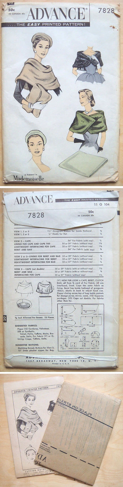 Advance 7828 | Vintage Sewing Patterns | Fandom