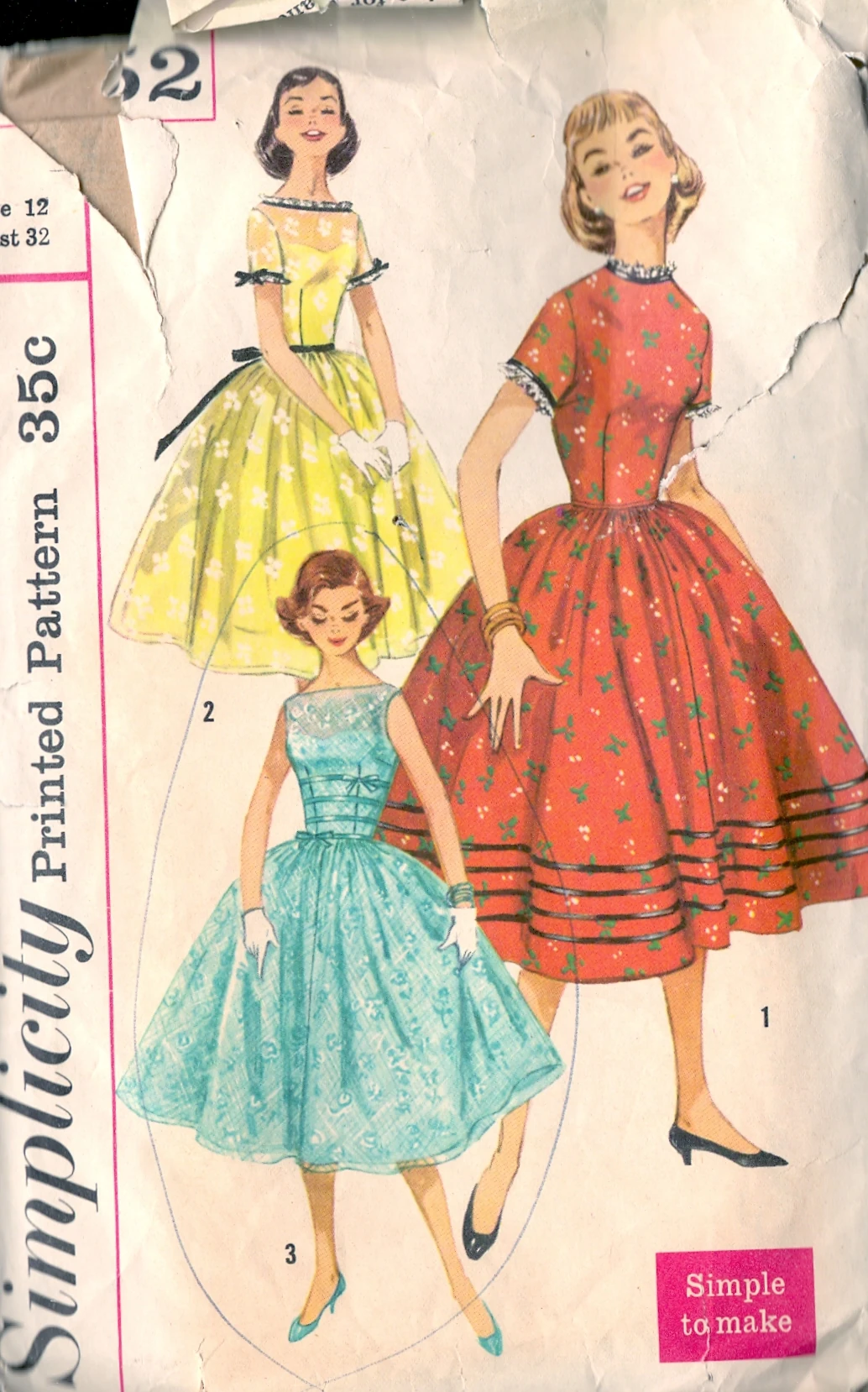 Simplicity 1852 A | Vintage Sewing Patterns | Fandom