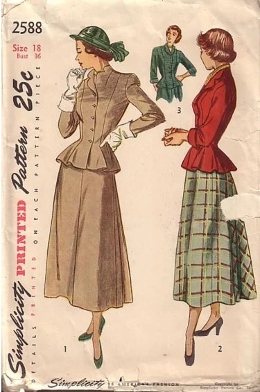 Simplicity 2588 A | Vintage Sewing Patterns | Fandom