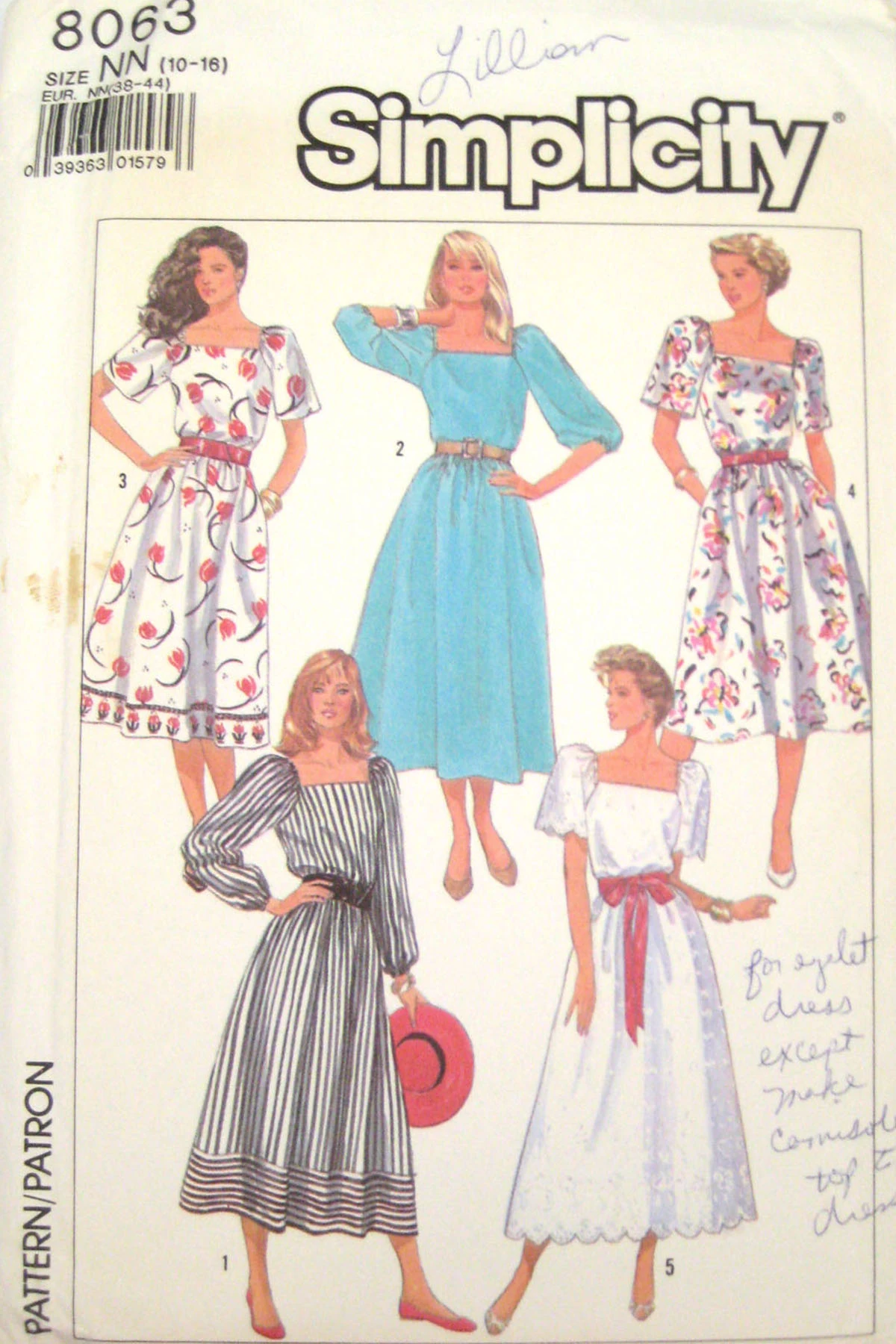 Simplicity 8063 A | Vintage Sewing Patterns | Fandom