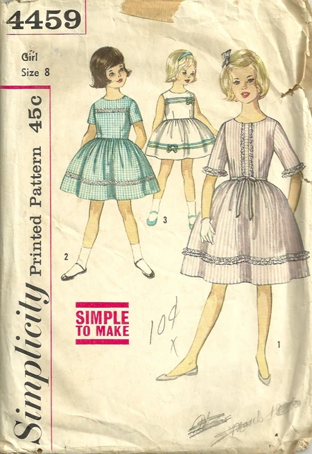 Simplicity 4459 | Vintage Sewing Patterns | Fandom