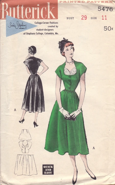 Butterick 5476 B | Vintage Sewing Patterns | Fandom
