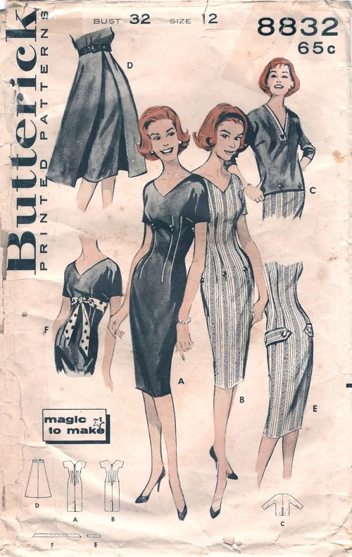 Butterick 8832 | Vintage Sewing Patterns | Fandom