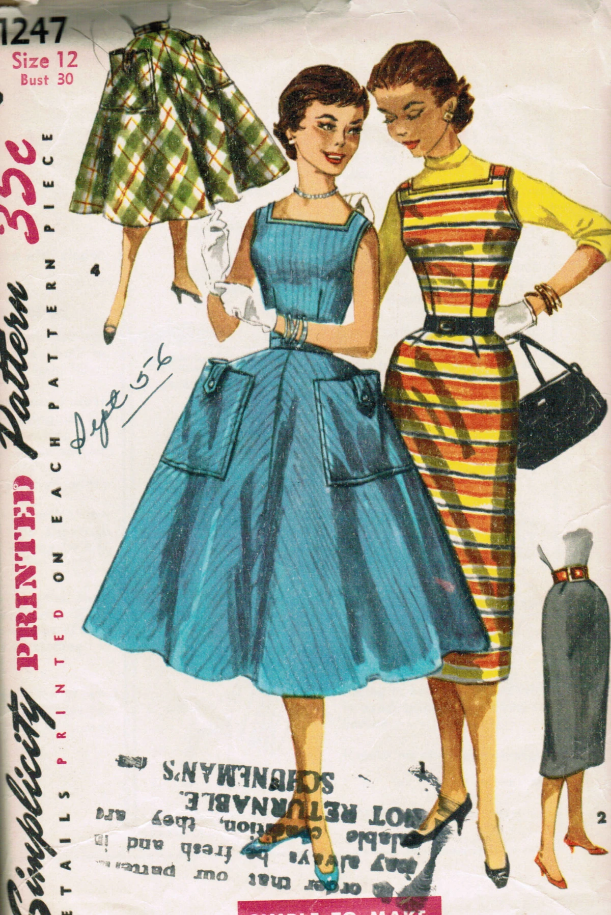 Simplicity 1247 | Vintage Sewing Patterns | Fandom