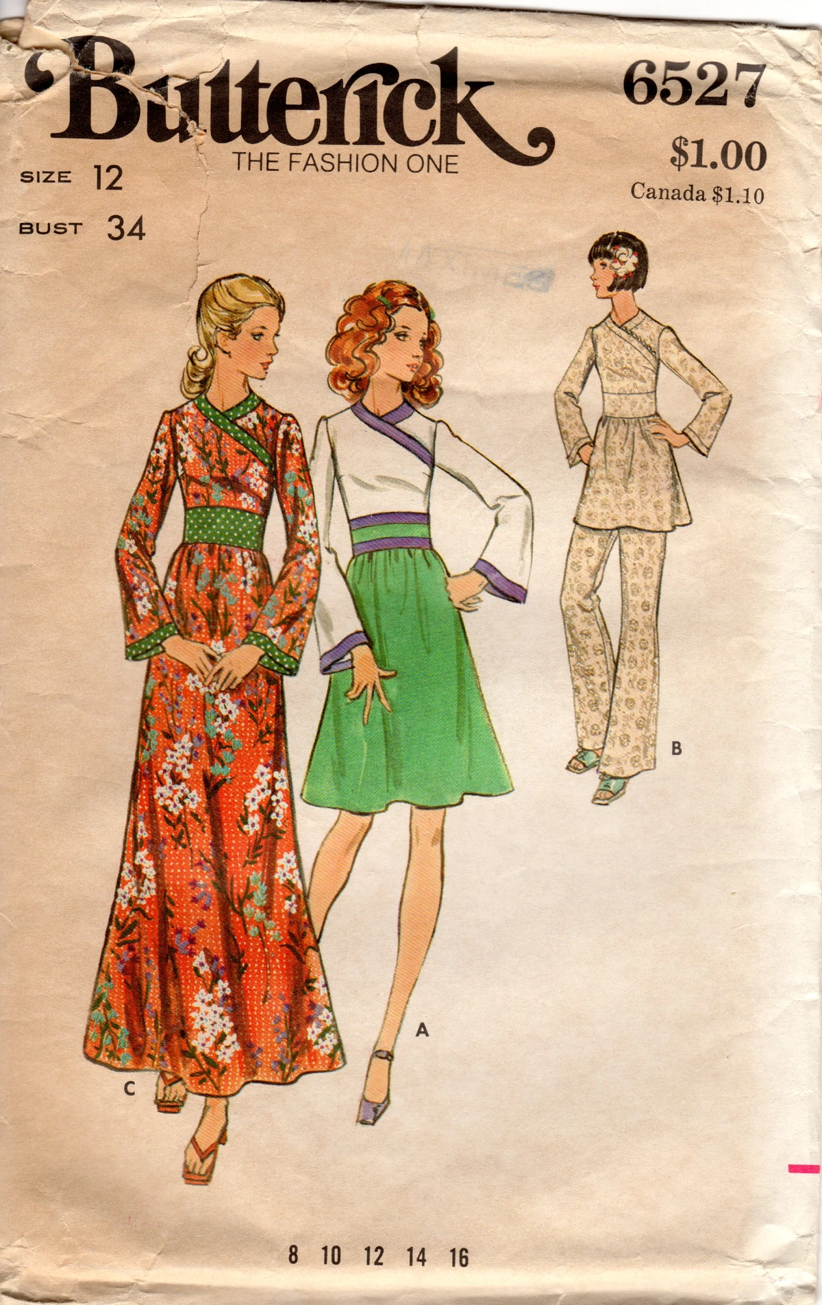 Butterick 6527 B | Vintage Sewing Patterns | Fandom