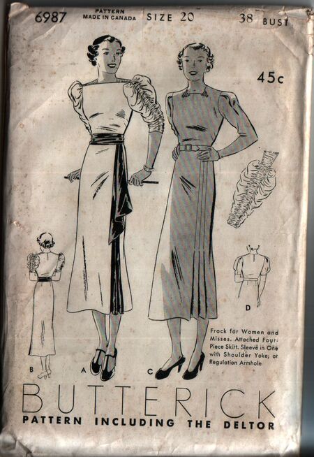 Butterick 6987 | Vintage Sewing Patterns | Fandom