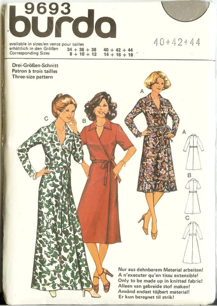 Burda 9693 | Vintage Sewing Patterns | Fandom