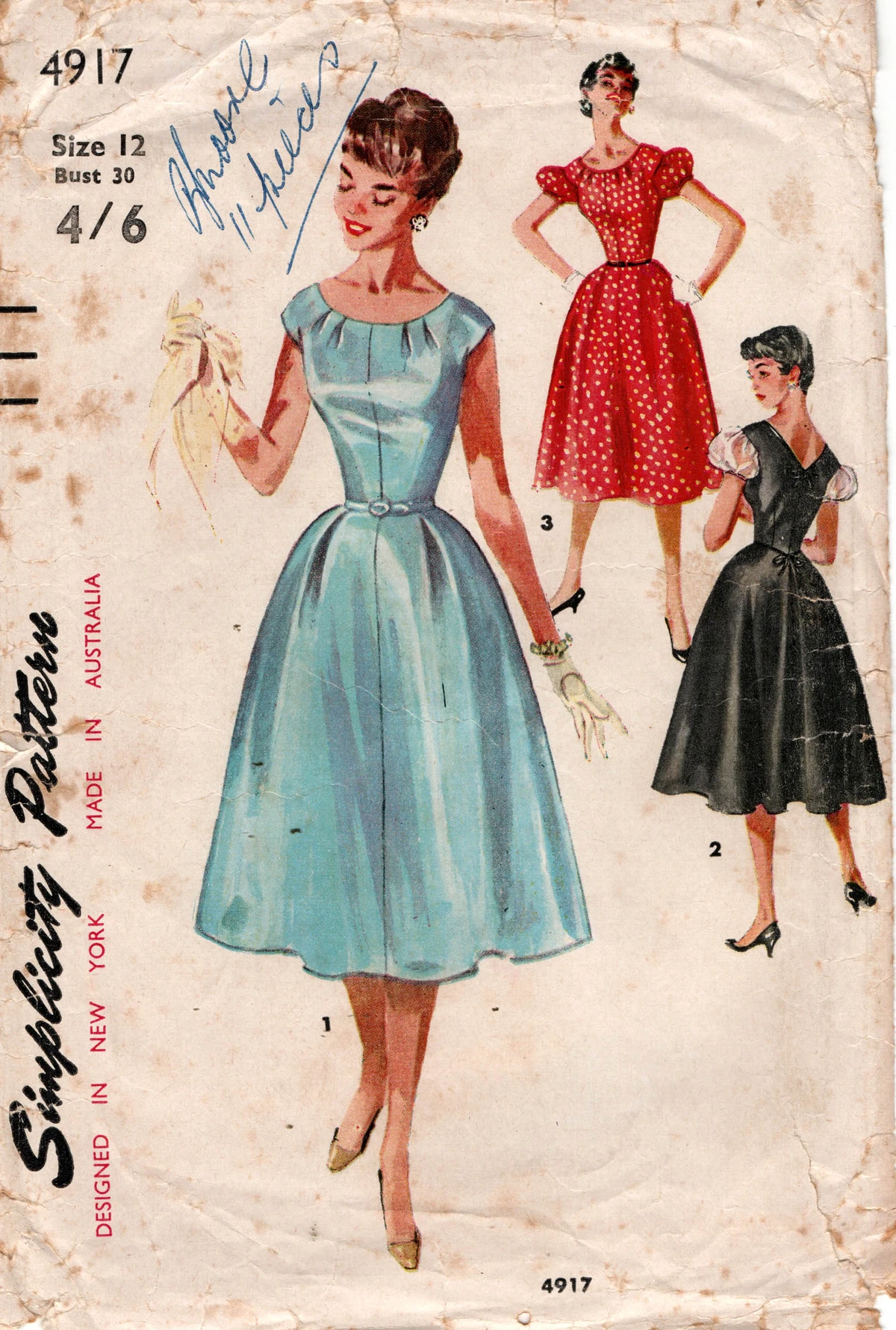Simplicity 4917 A | Vintage Sewing Patterns | Fandom
