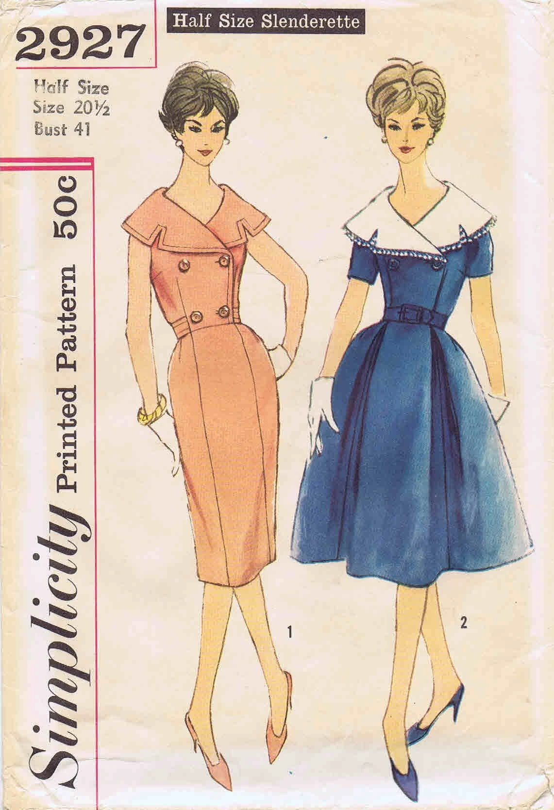 Simplicity 2927 A | Vintage Sewing Patterns | Fandom