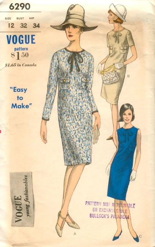 Vogue 6290 | Vintage Sewing Patterns | Fandom