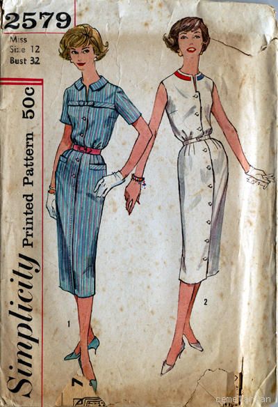 Simplicity 2579 A | Vintage Sewing Patterns | Fandom