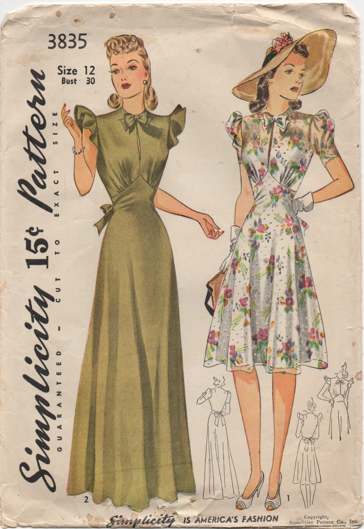 Simplicity 3835 A | Vintage Sewing Patterns | Fandom