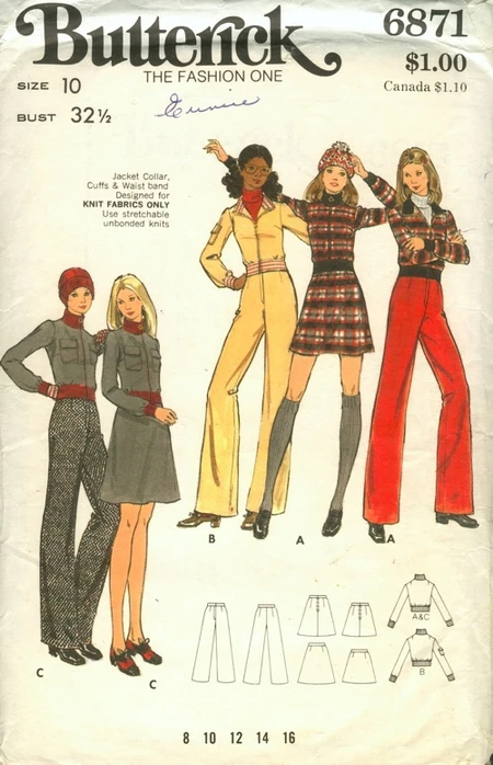 Butterick 6871 | Vintage Sewing Patterns | Fandom