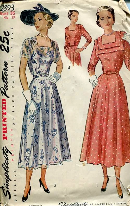 Simplicity 2893 A | Vintage Sewing Patterns | Fandom