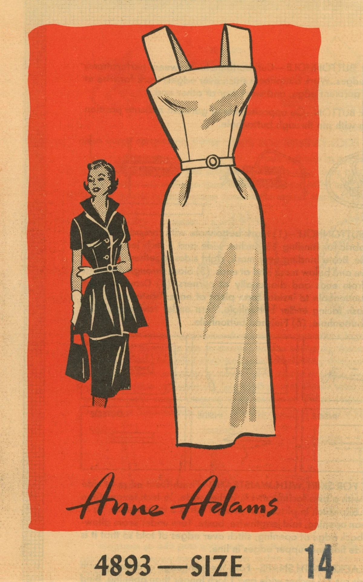 Anne Adams 4893 B | Vintage Sewing Patterns | Fandom