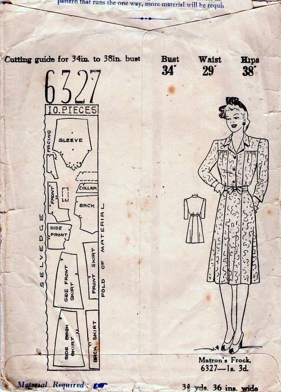 Australian Home Journal 6327 | Vintage Sewing Patterns | Fandom