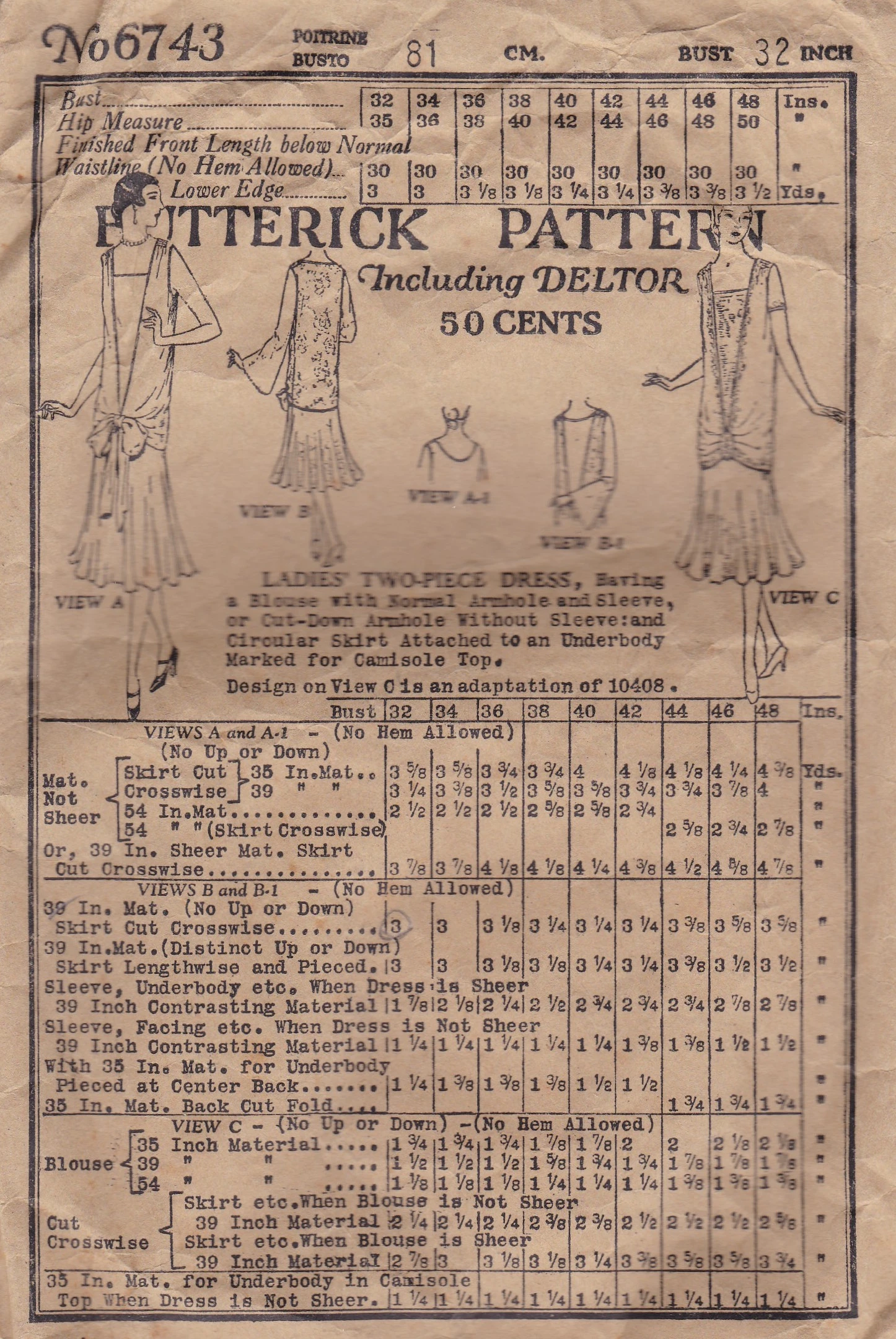 butterick pattern 6743