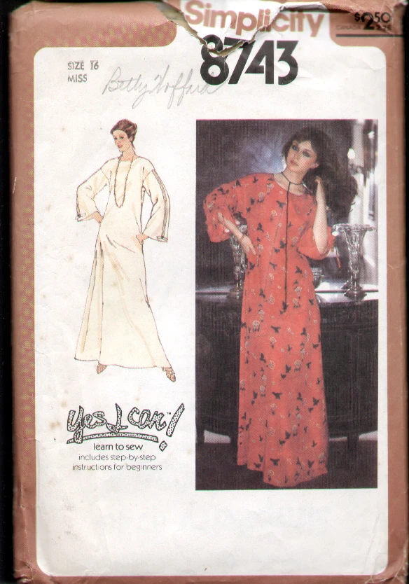 Simplicity 8743 A | Vintage Sewing Patterns | Fandom