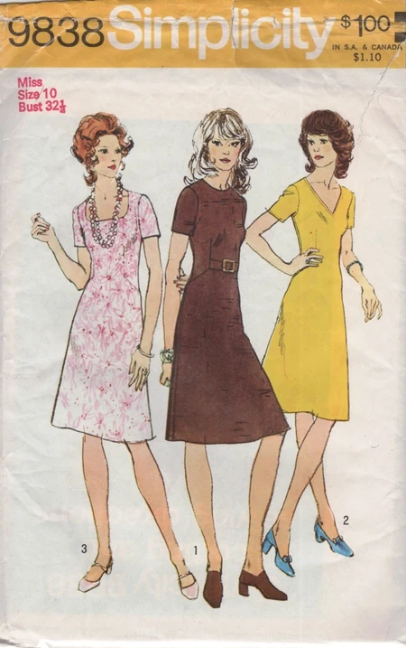 Simplicity 9838 | Vintage Sewing Patterns | Fandom