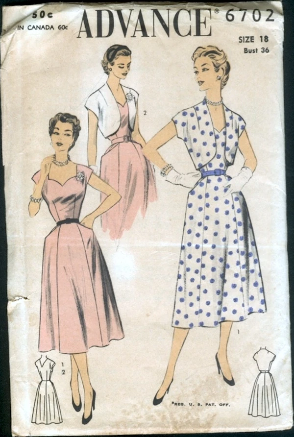 Advance 6702 | Vintage Sewing Patterns | Fandom