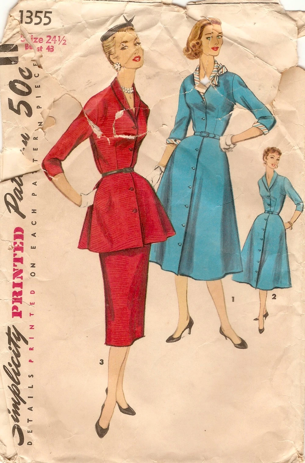Simplicity 1355 A | Vintage Sewing Patterns | Fandom
