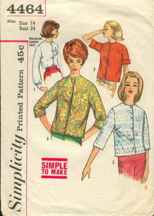 Simplicity 4464 A | Vintage Sewing Patterns | Fandom
